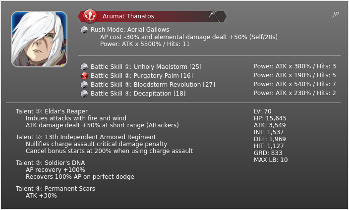 Arumat Thanatos (Awakened) [JP]