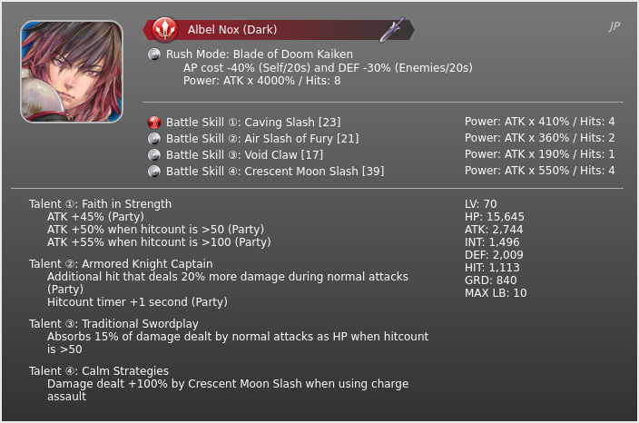 Albel Nox (Dark) (Awakened) [JP]