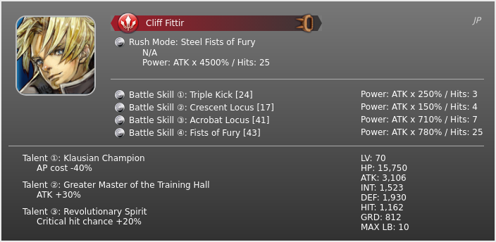 Cliff Fittir (Awakened) [JP]